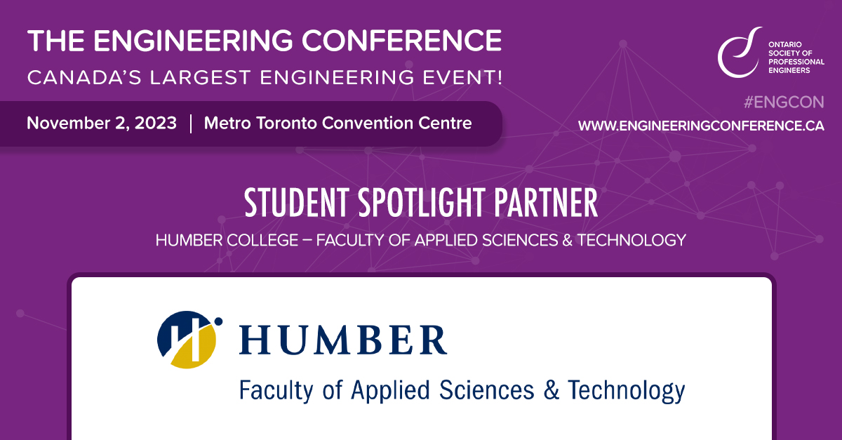 EngCon 2023: Announcing Humber College Faculty of Applied Sciences & Technology as Student ...