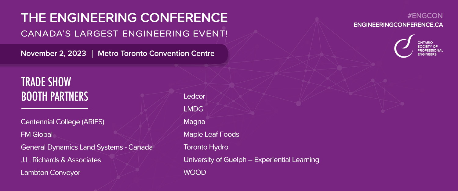 EngCon 2023: Announcing Our Fourth Slate of Partners • Ontario Society of Professional Engineers